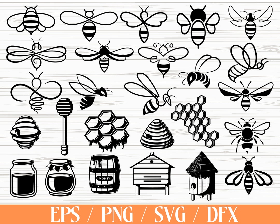 Abeja svg, abeja png, panal de abeja svg, abeja clipart, abeja reina ...