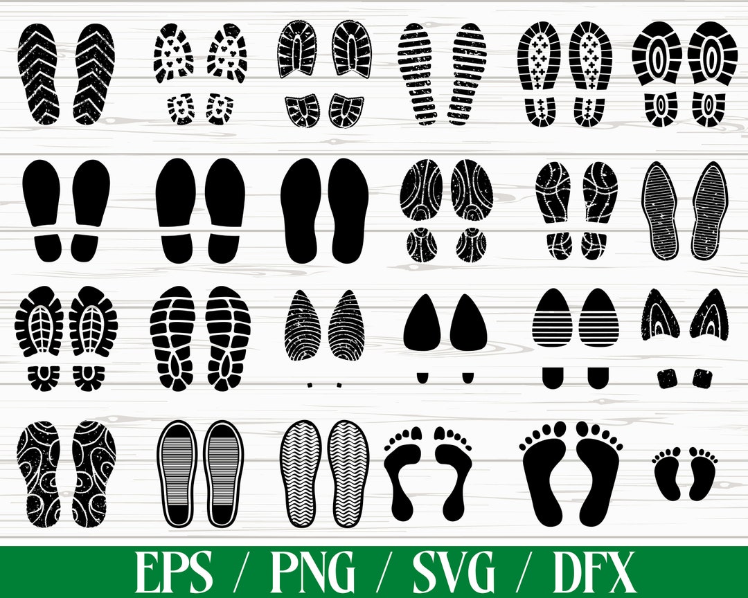 Foot Prints Svg Shoe Print Svg Shoe Bottom Svg Baby Feet - Etsy España