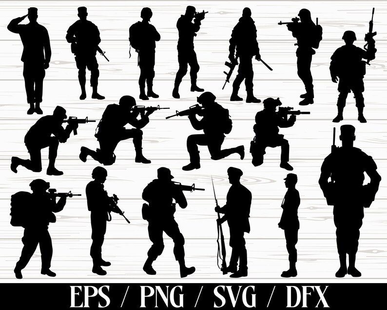 Soldier Svg Soldiers Silhouette Soldier Cut File Soldier - Etsy