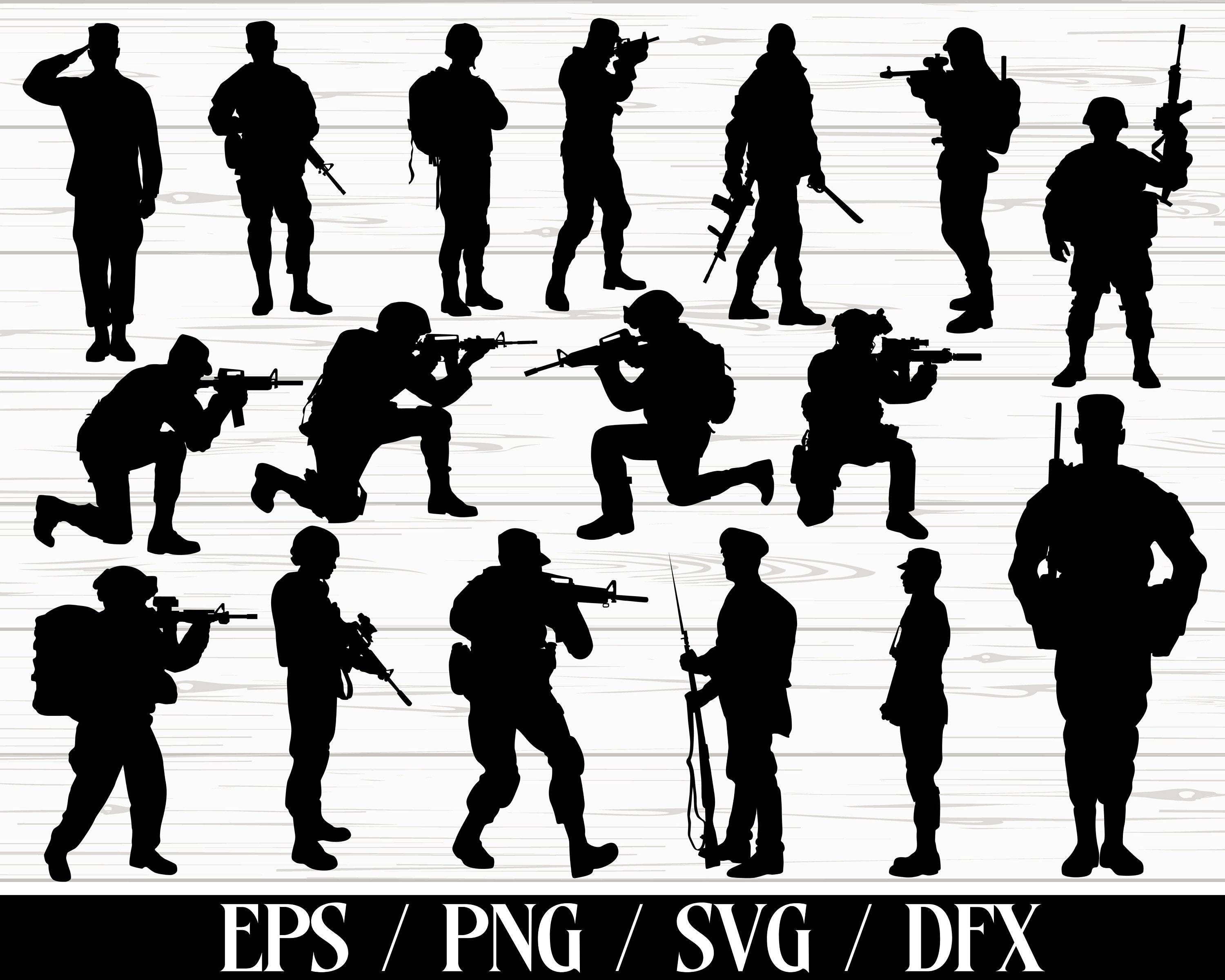 Soldier Svg Soldiers Silhouette Soldier Cut File Soldier - Etsy