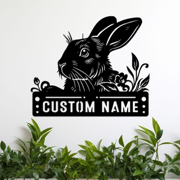 Rabbit Sign - Etsy