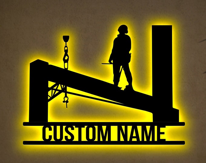 Metal Ironworker Sign Custom Made, Current Job or Retirement Gift, Gift ...