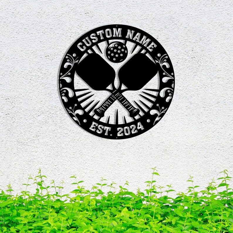 Custom Pickleball Metal Sign With LED Lights, Personalized Player Name ...