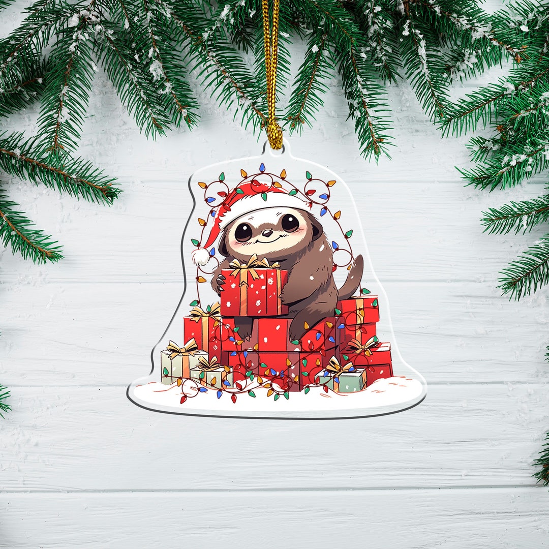 Sloths Christmas Ornament, Acrylic Ornament, Cute Animal Ornament ...