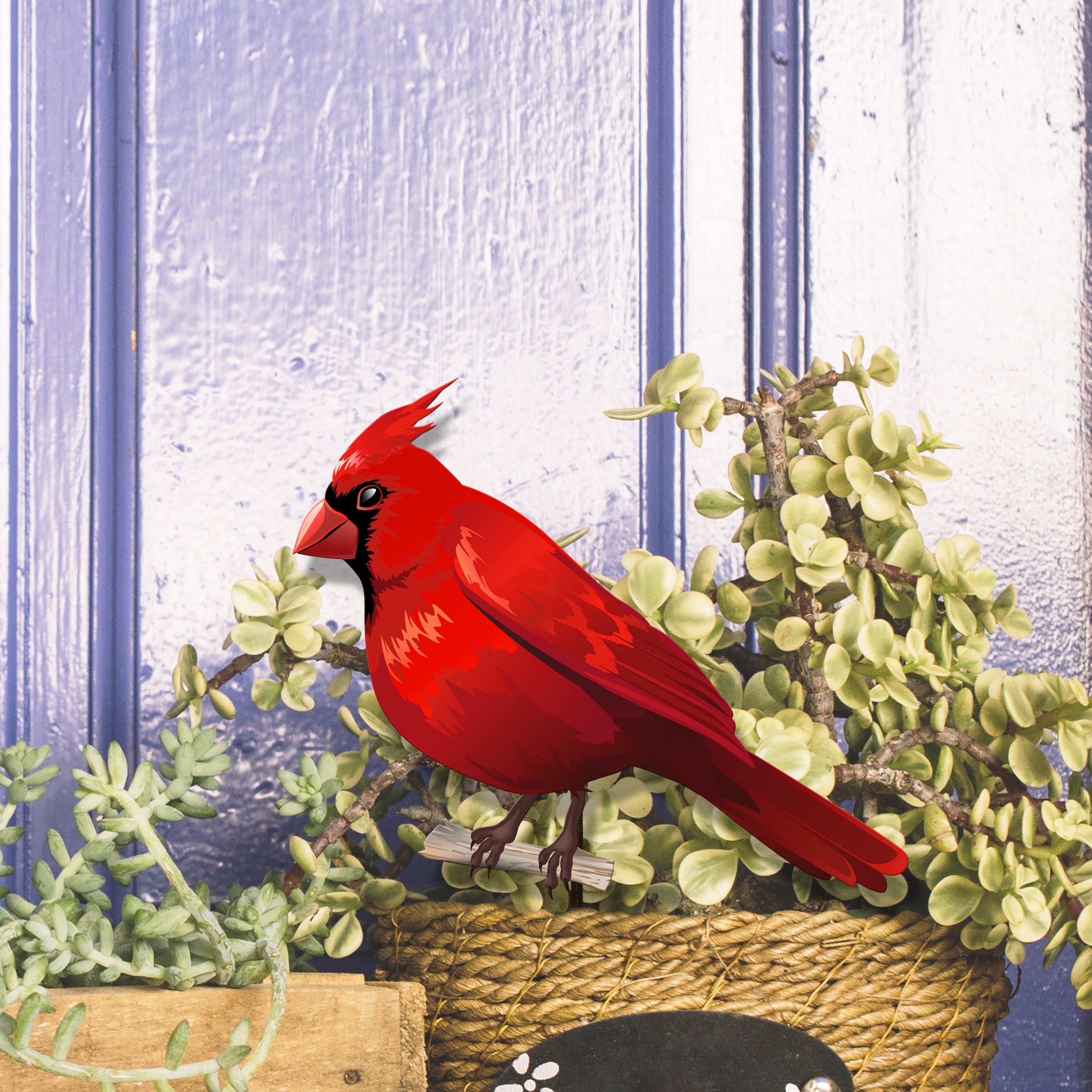 Cardinal Metal Garden Stake, Cardinal Yard Stake, Cardinal Yard Art ...
