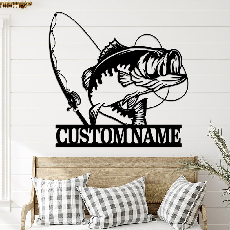 Custom Largemouth Bass Fish Metal Sign Led Lights Bass - Etsy