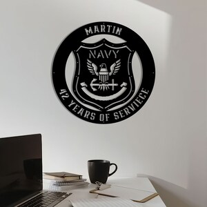 Military Metal Sign Wall Art With LED Lights, Military Wall Hanging ...