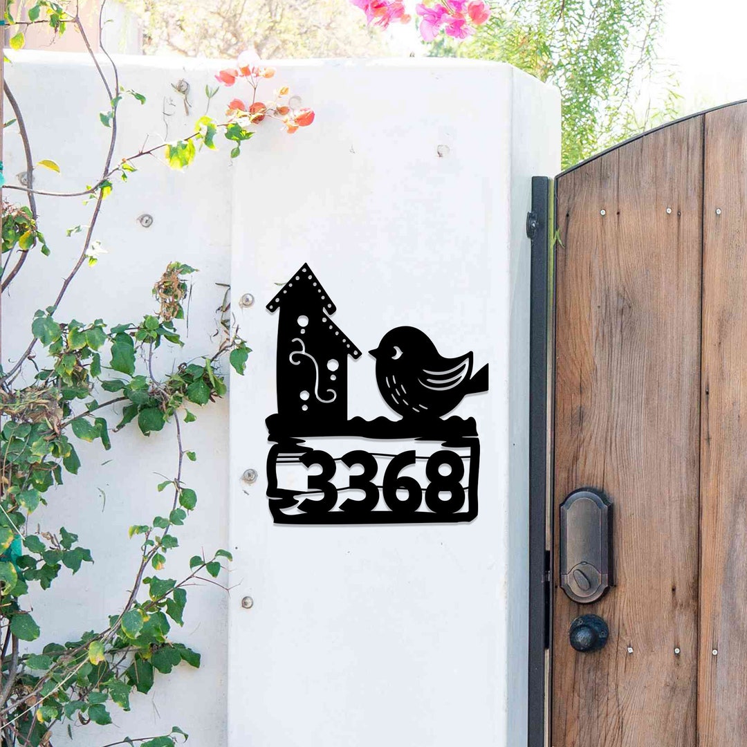 Metal House Number Sign, Address Numbers Sign, Address Wall Art, Modern ...