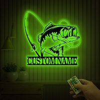 Fishing Neon Led Sign, Fishing Neon Sign, Fisher Led Light, Fisherman ...