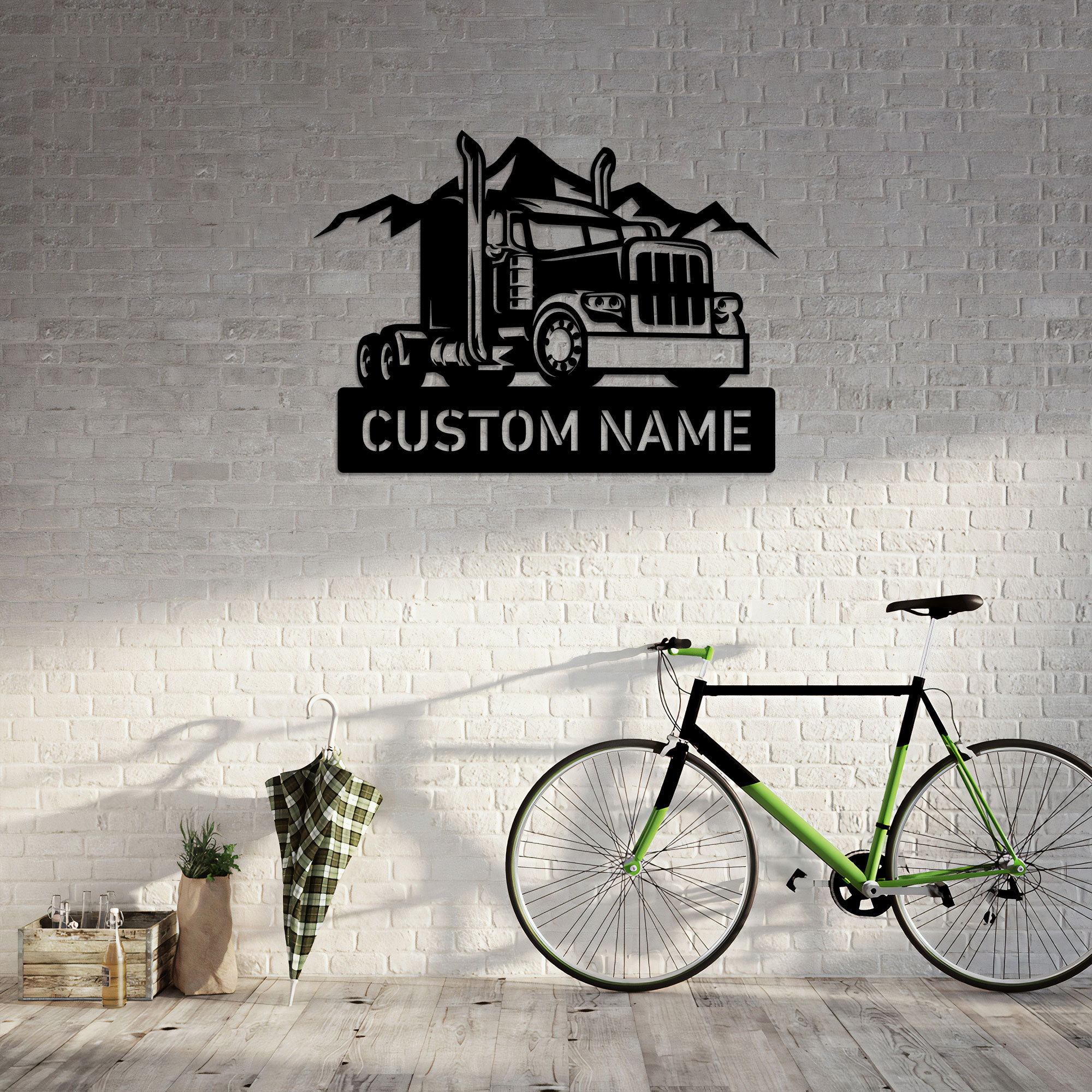 Custom Metal Semi Truck Driver Sign With Led Light Truck - Etsy