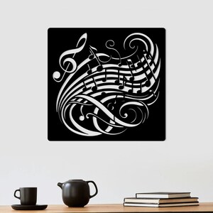 Music Notes Metal Wall Art With Led Lights, Music Time, Metal Wall ...