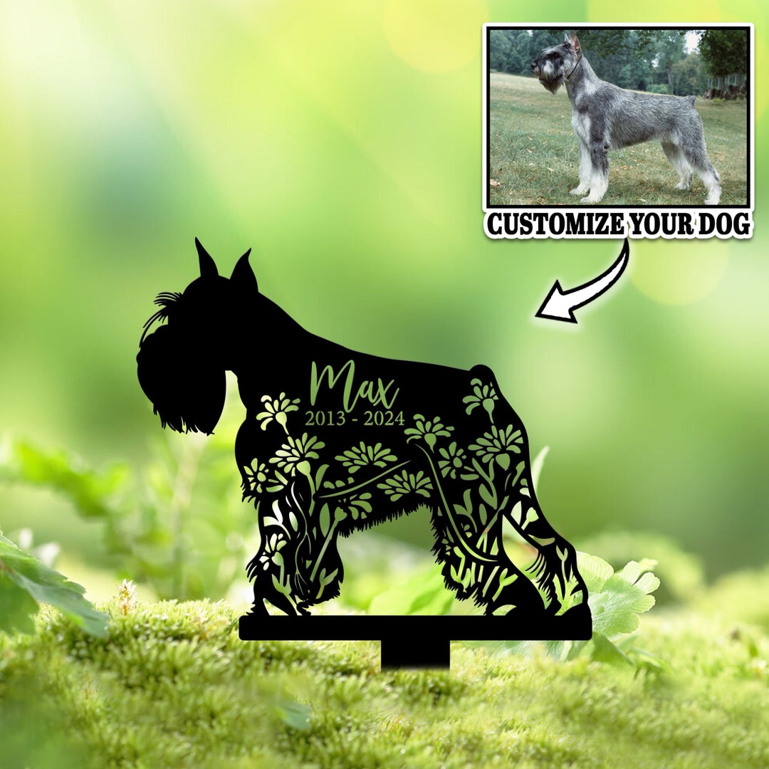 Personalized Dog Memorial Metal Stake, Custom Dog Photo, Metal Dog Yard ...