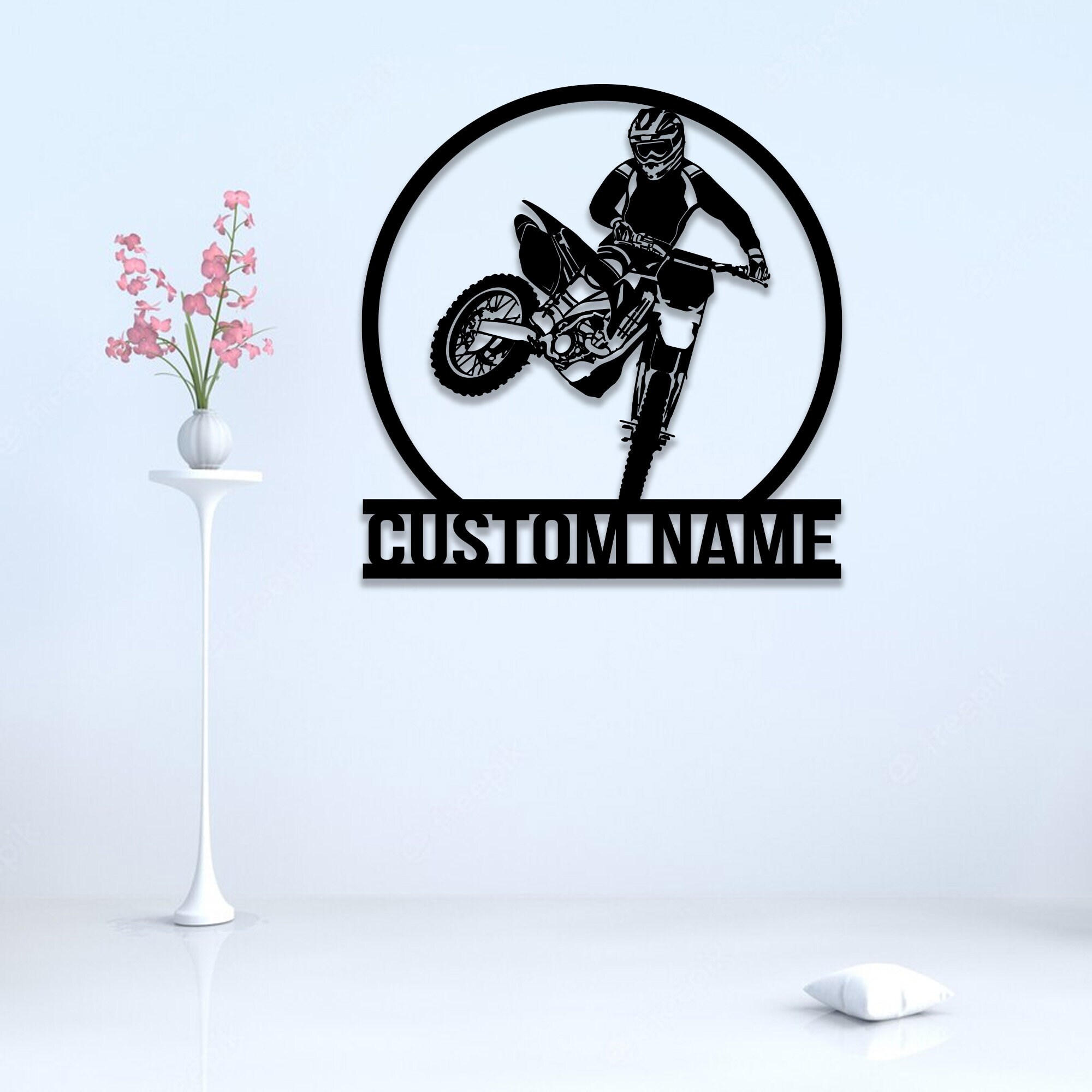 Custom Motocross Metal Sign LED Lights, Motocross Dirt Bike Wall Art ...