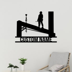 Custom Ironworker Metal Sign Led Lights, Welder Name Sign, Ironworker ...