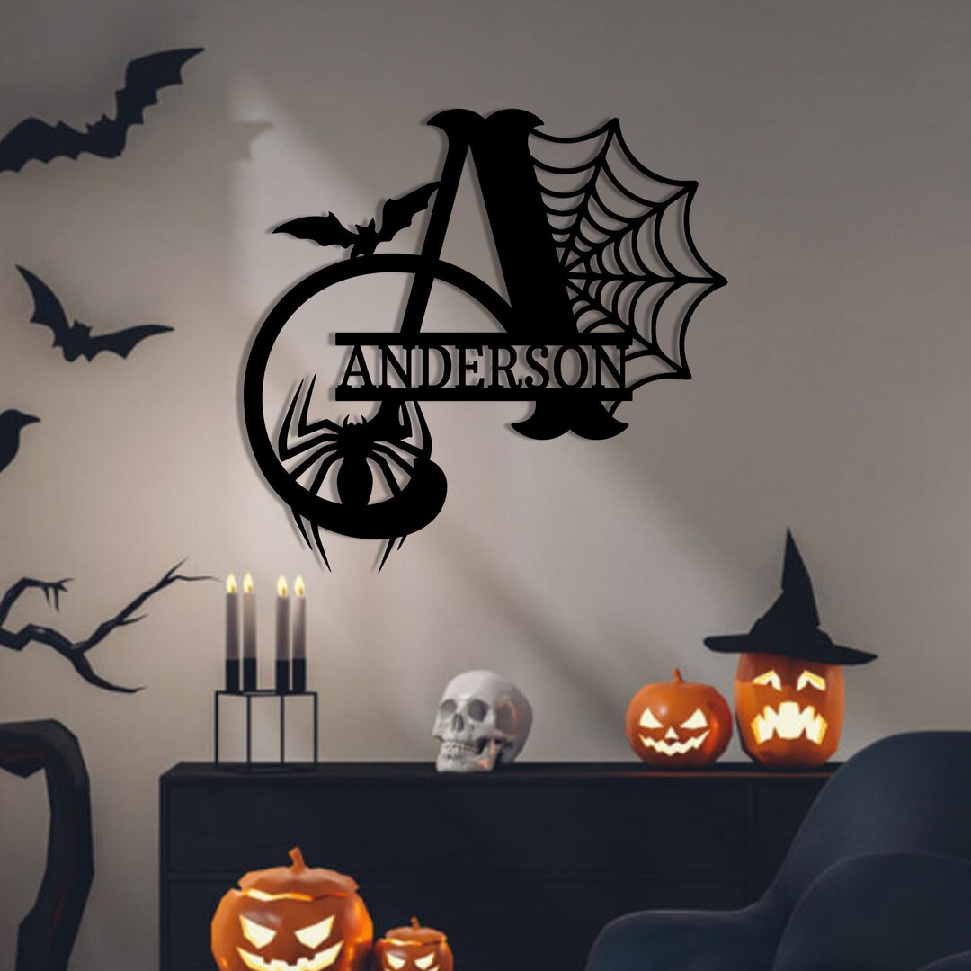 Personalized Halloween Alphabet Letters With Led Lights, Spooky Last ...