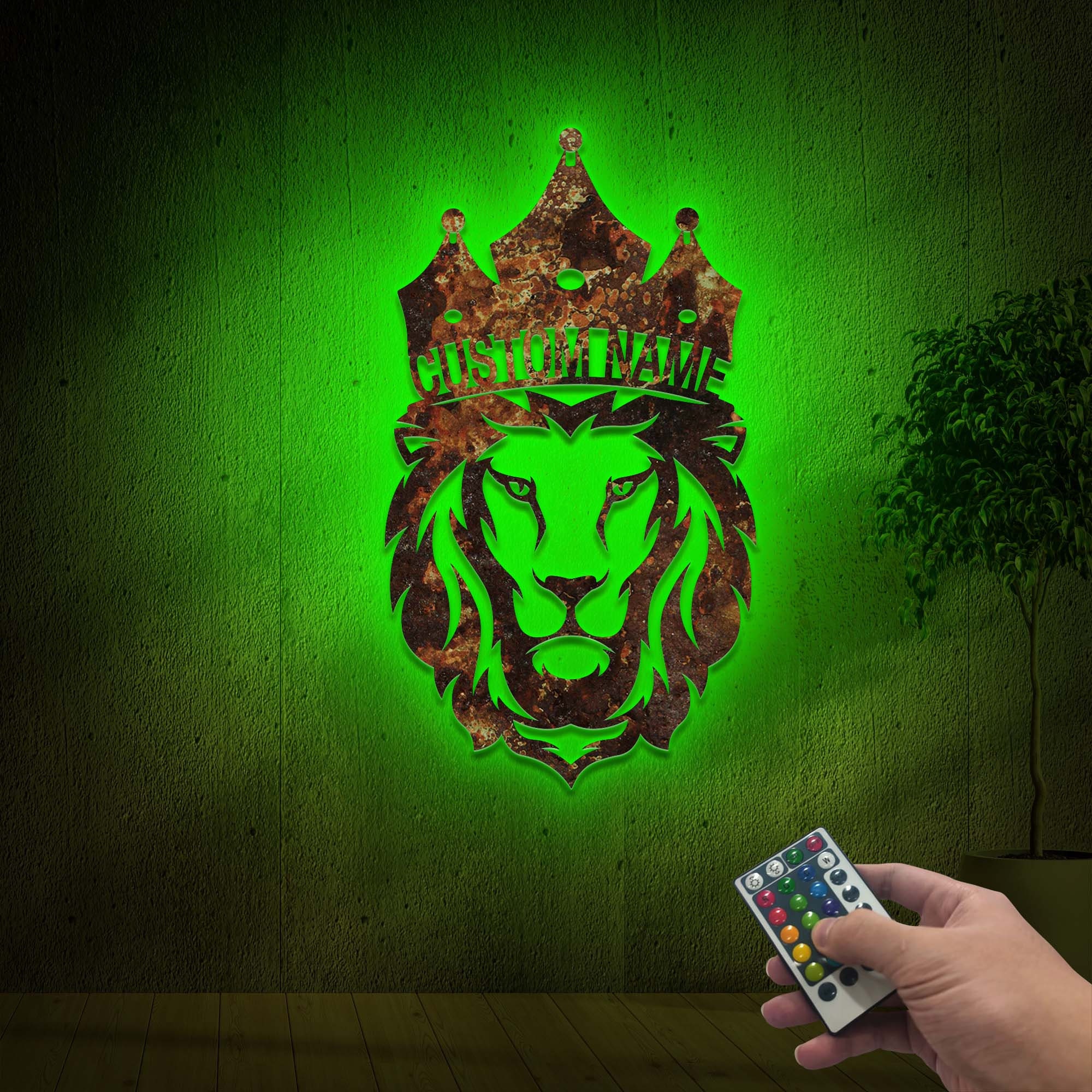 Custom Lion of Judah Metal Sign With LED Lights, Jesus Christ Wall Art ...