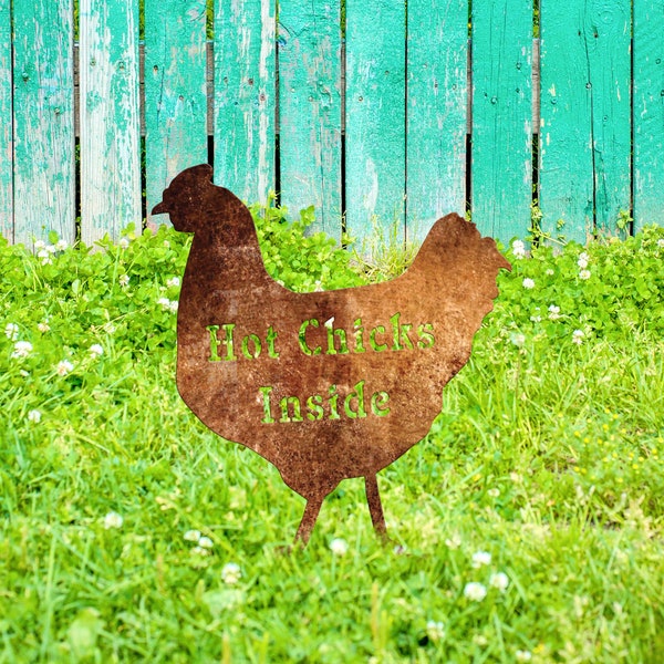 Hot Chicks Inside Sign - Etsy