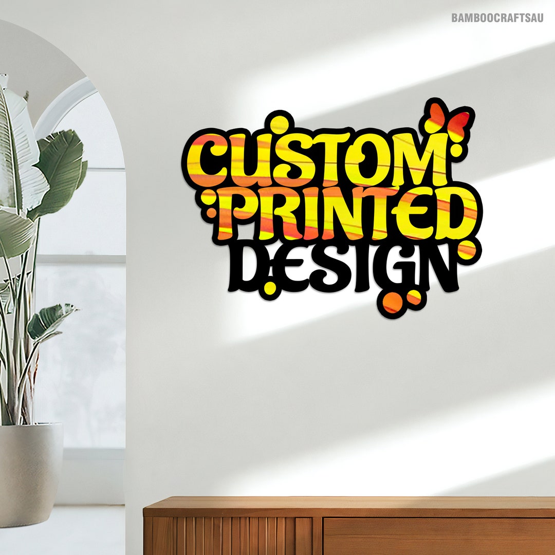 Custom Color Logo Design Metal Wall Art With LED Lights, Personalized ...
