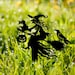 Witch on Broomstick Metal Yard Stake, Halloween Outdoor Decor - Etsy