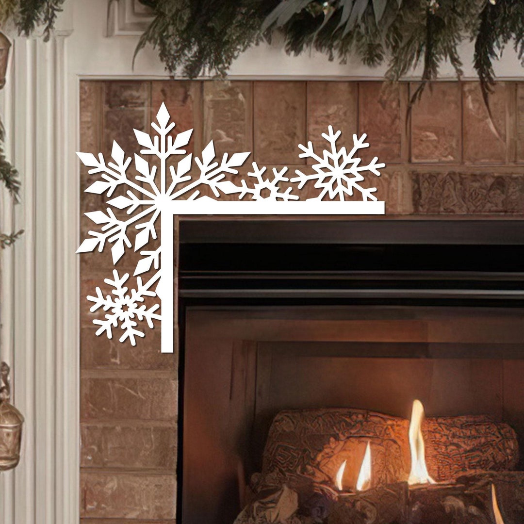 Christmas Door Corner Metal Sign, Snowflake Door Corner, Christmas Sign ...
