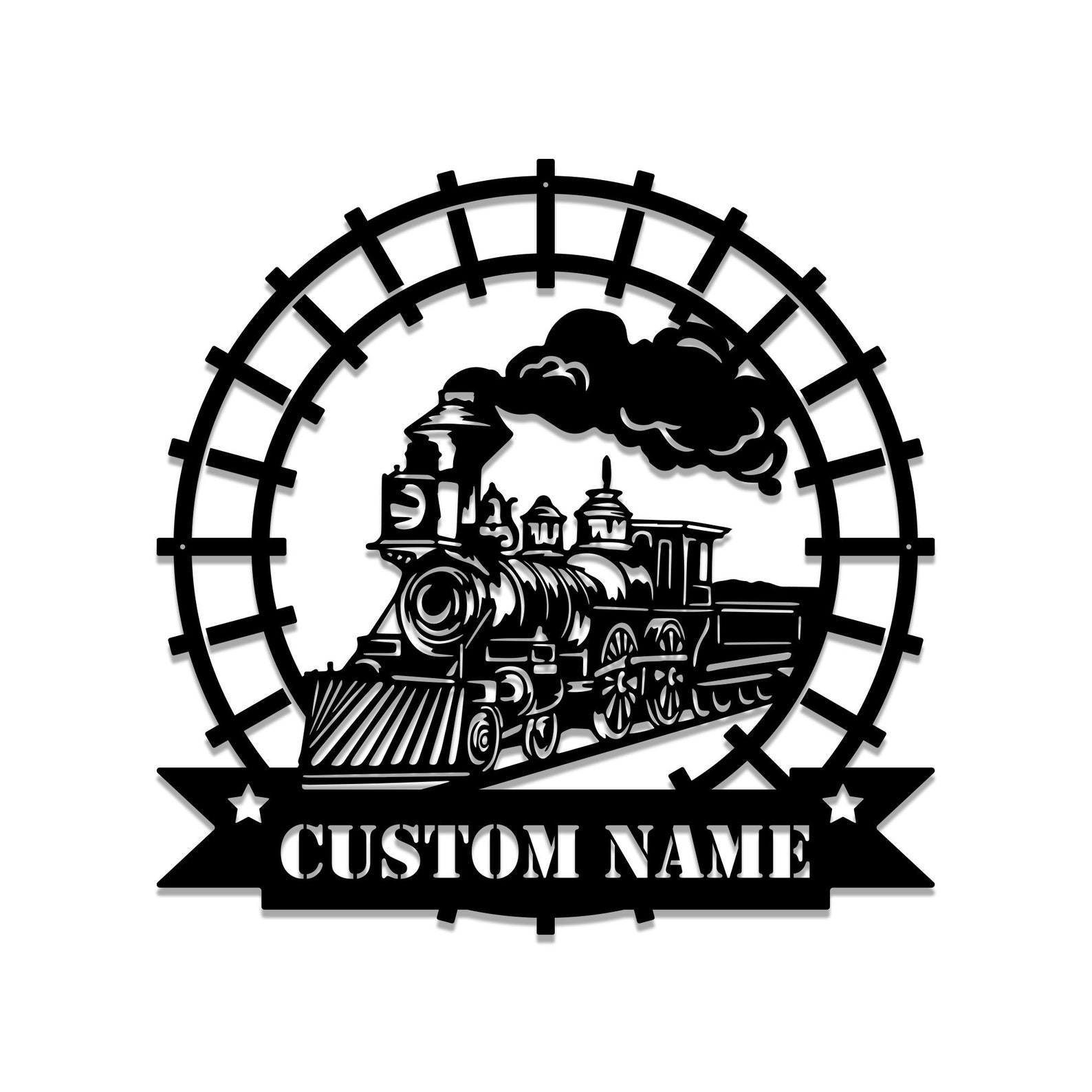 Custom Train Metal Wall LED Lights Railroad Wall Decor - Etsy