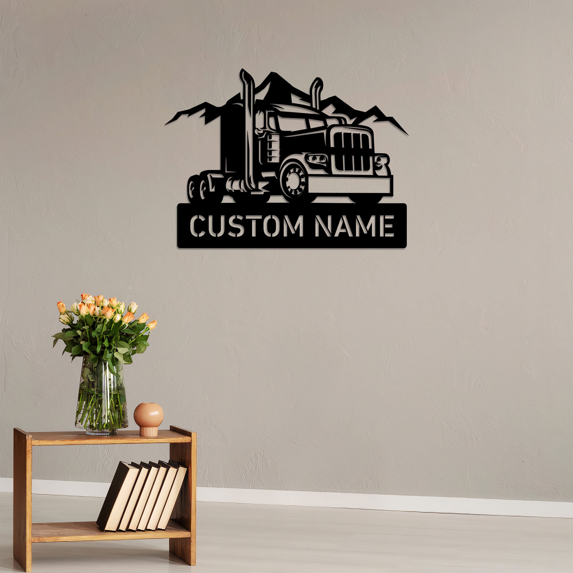 Custom Metal Semi Truck Driver Sign With Led Light Truck - Etsy