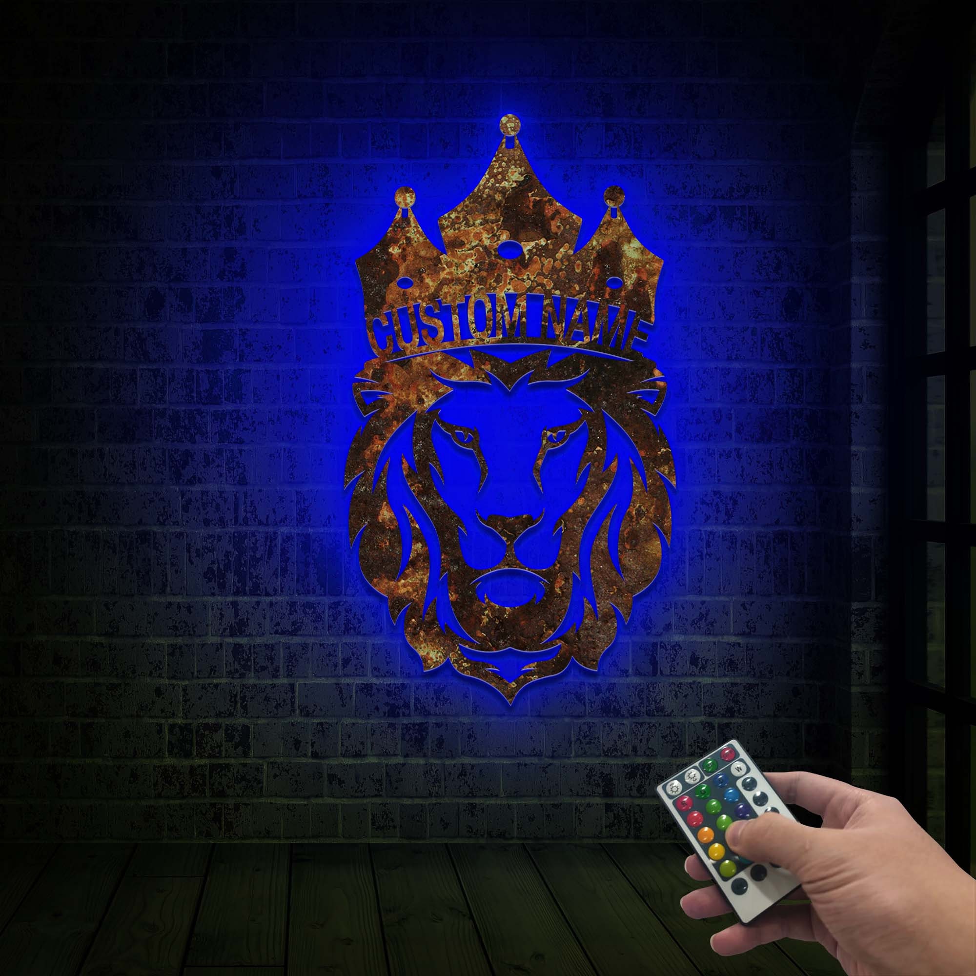 Custom Lion of Judah Metal Sign With LED Lights, Jesus Christ Wall Art ...