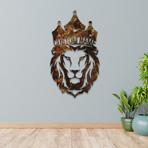 Custom Lion of Judah Metal Sign With LED Lights, Jesus Christ Wall Art ...