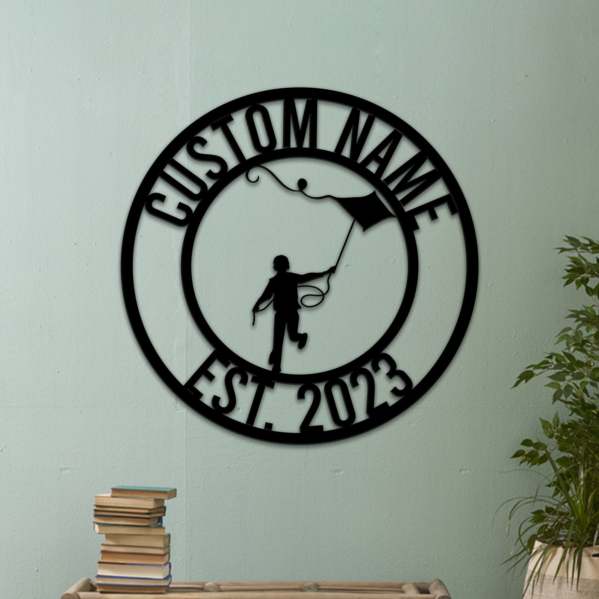 Custom Kite Flying Metal Sign With LED Lights, Game Room Decor - Etsy