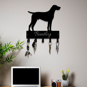 Custom Dog Key Holder for Wall, German Shorthaired Pointer Dog, Metal ...
