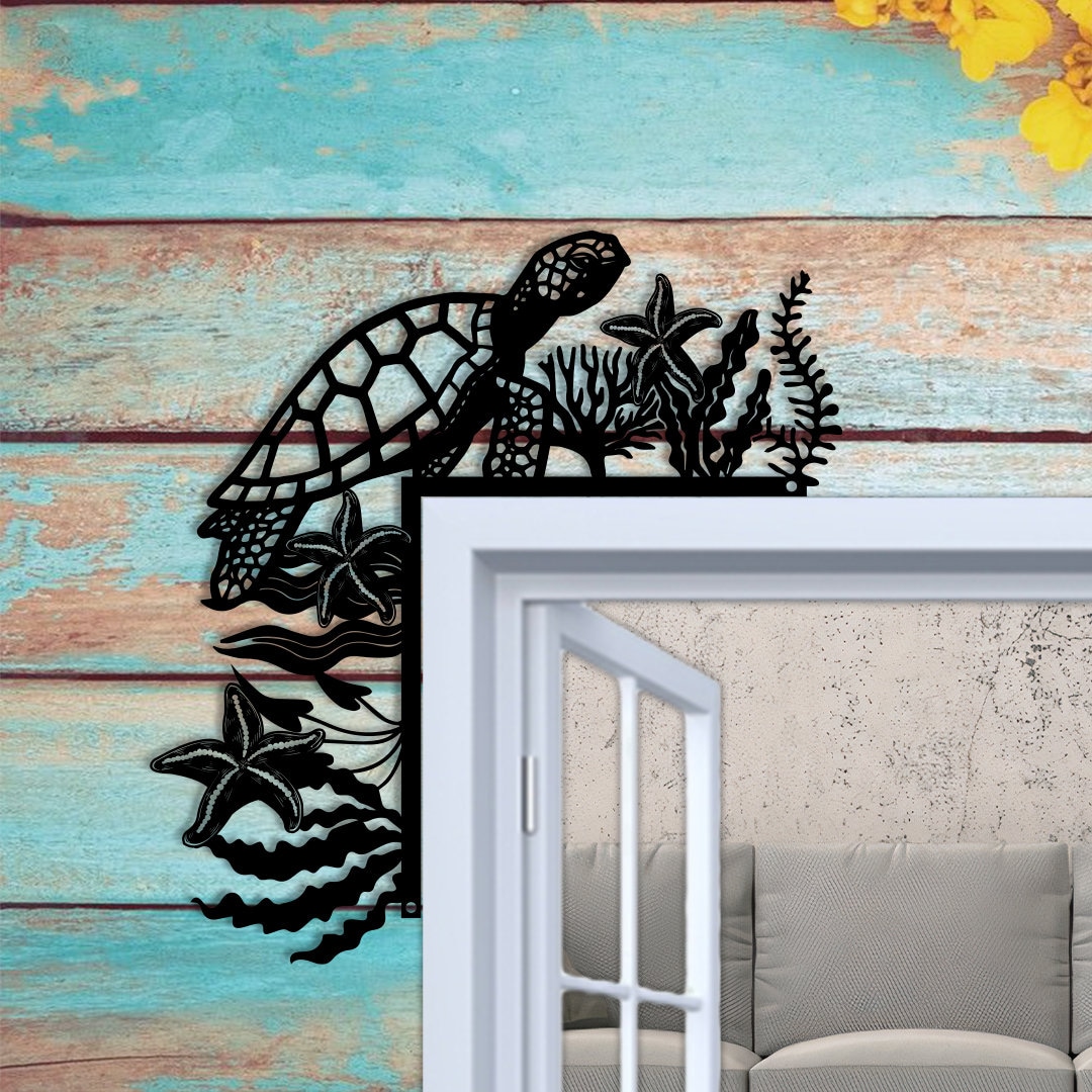 Sea Turtle Door Topper, Coastal Themed Decor, Over the Door Sign, Door ...