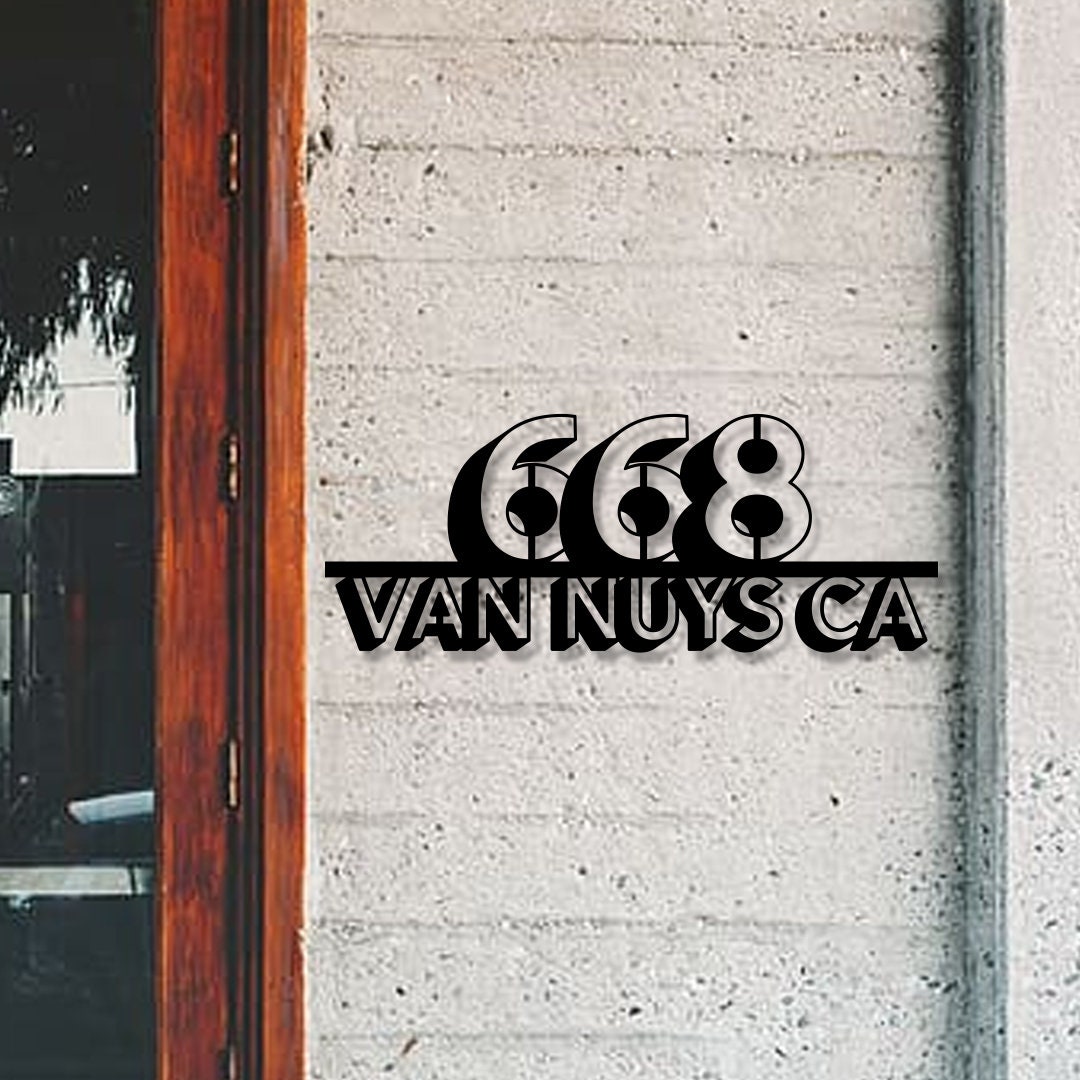 Custom Metal House Number Sign, Metal Address Sign, Address Wall Art ...