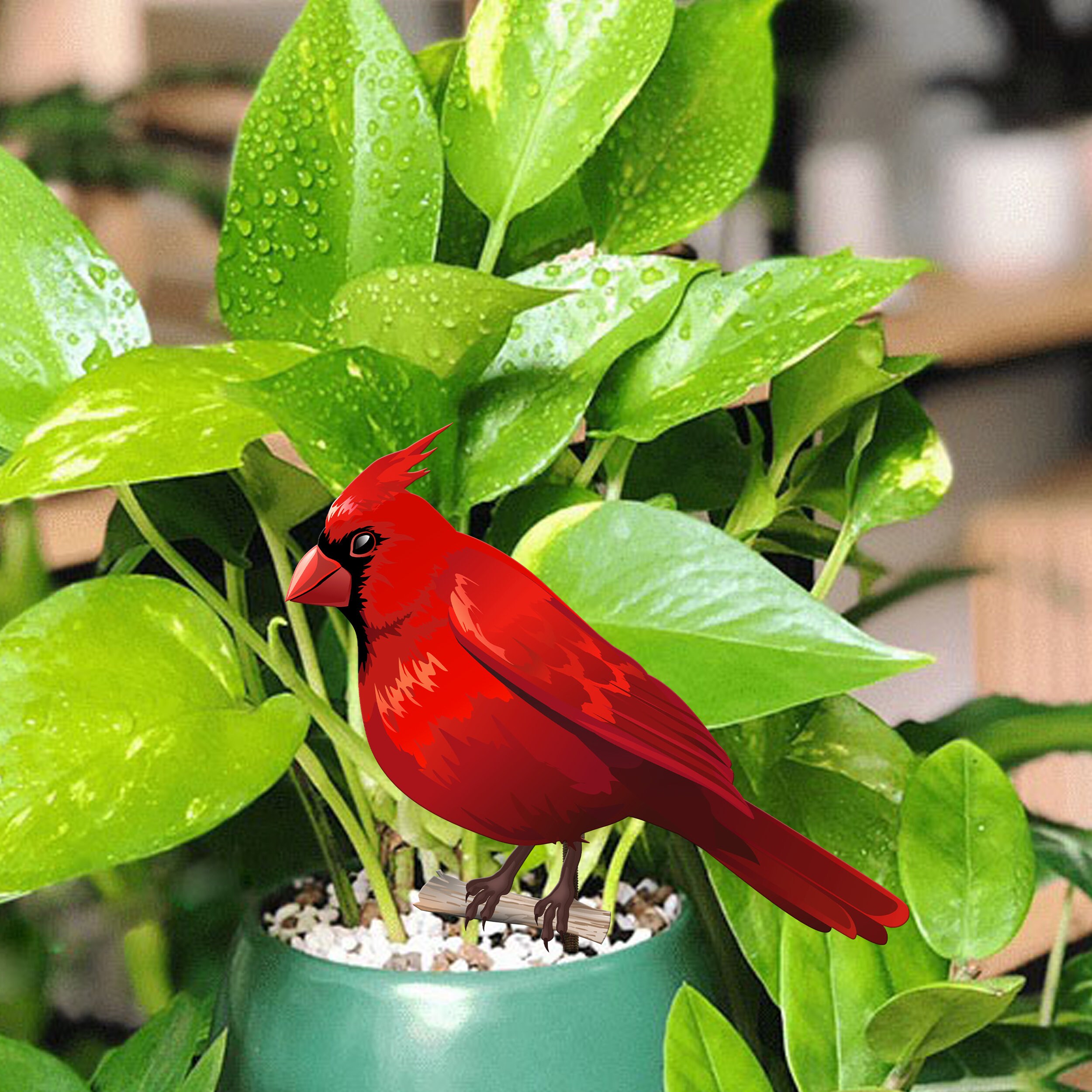 Cardinal Metal Garden Stake, Cardinal Yard Stake, Cardinal Yard Art ...