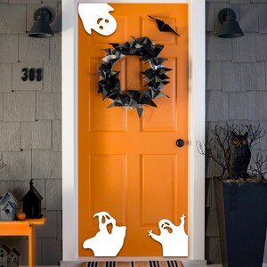 Ghost Halloween Door Corner Sign, Polywood Door Decor (set of 3) - Etsy