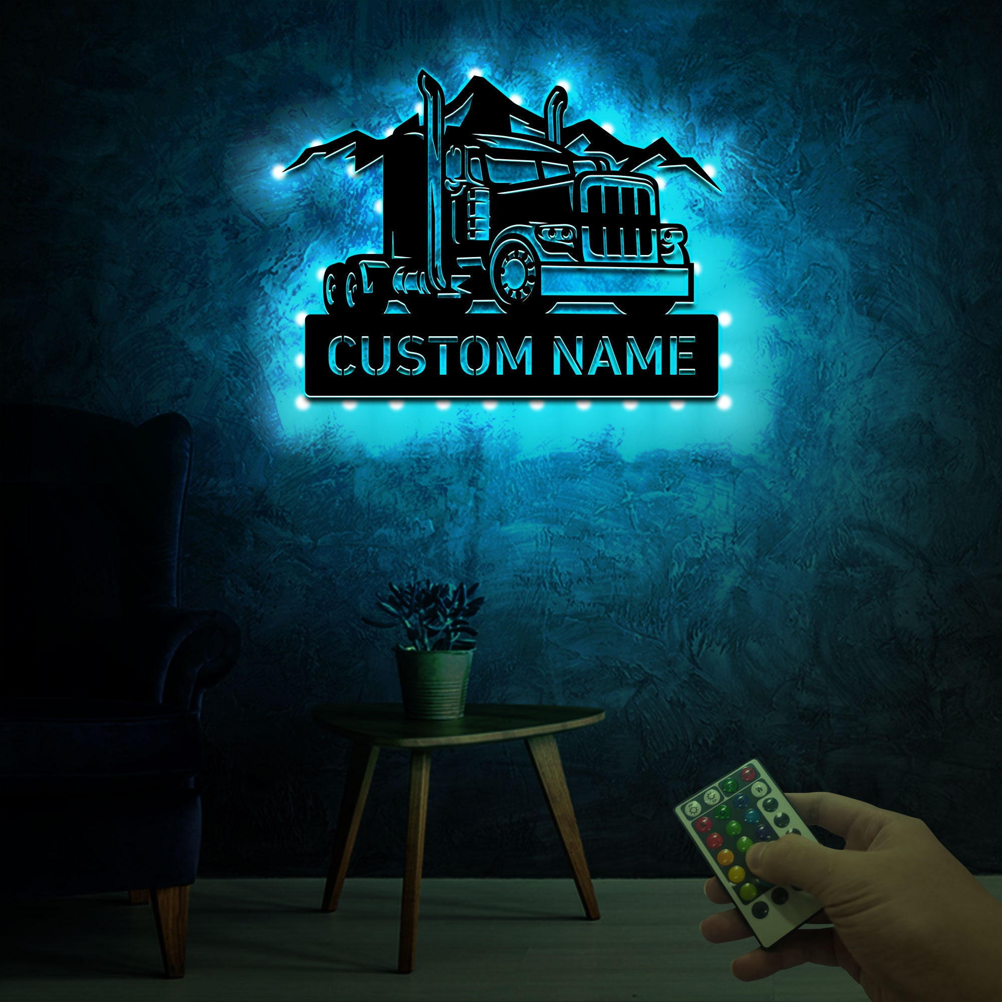 Custom Metal Semi Truck Driver Sign With Led Light Truck - Etsy