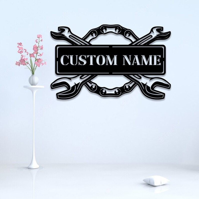 Custom Garage Sign With LED Lights Personalized Workshop - Etsy