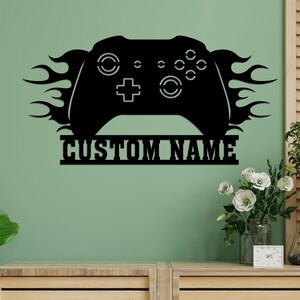 Personalized Video Game Controller Metal Wall Led Lights, Gamer Wall ...