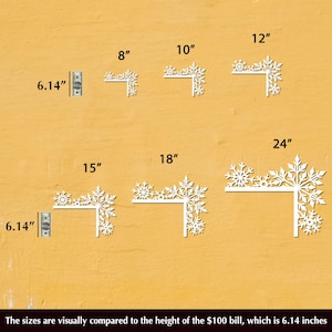 Christmas Door Corner Metal Sign, Snowflake Door Corner, Christmas Sign ...