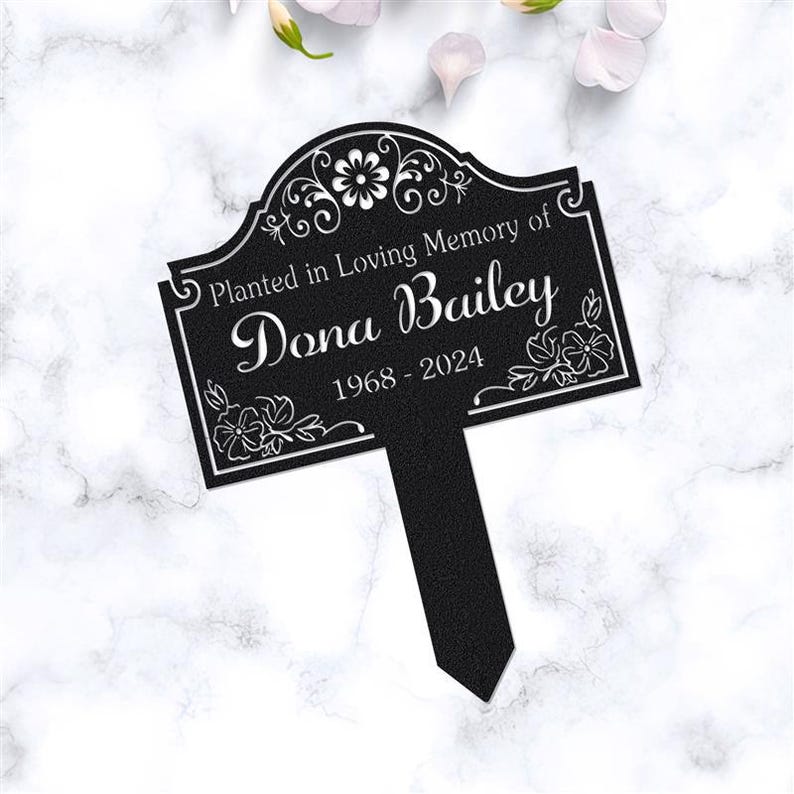 Personalized in Loving Memory Metal Sign, Memorial Garden Stake Metal ...