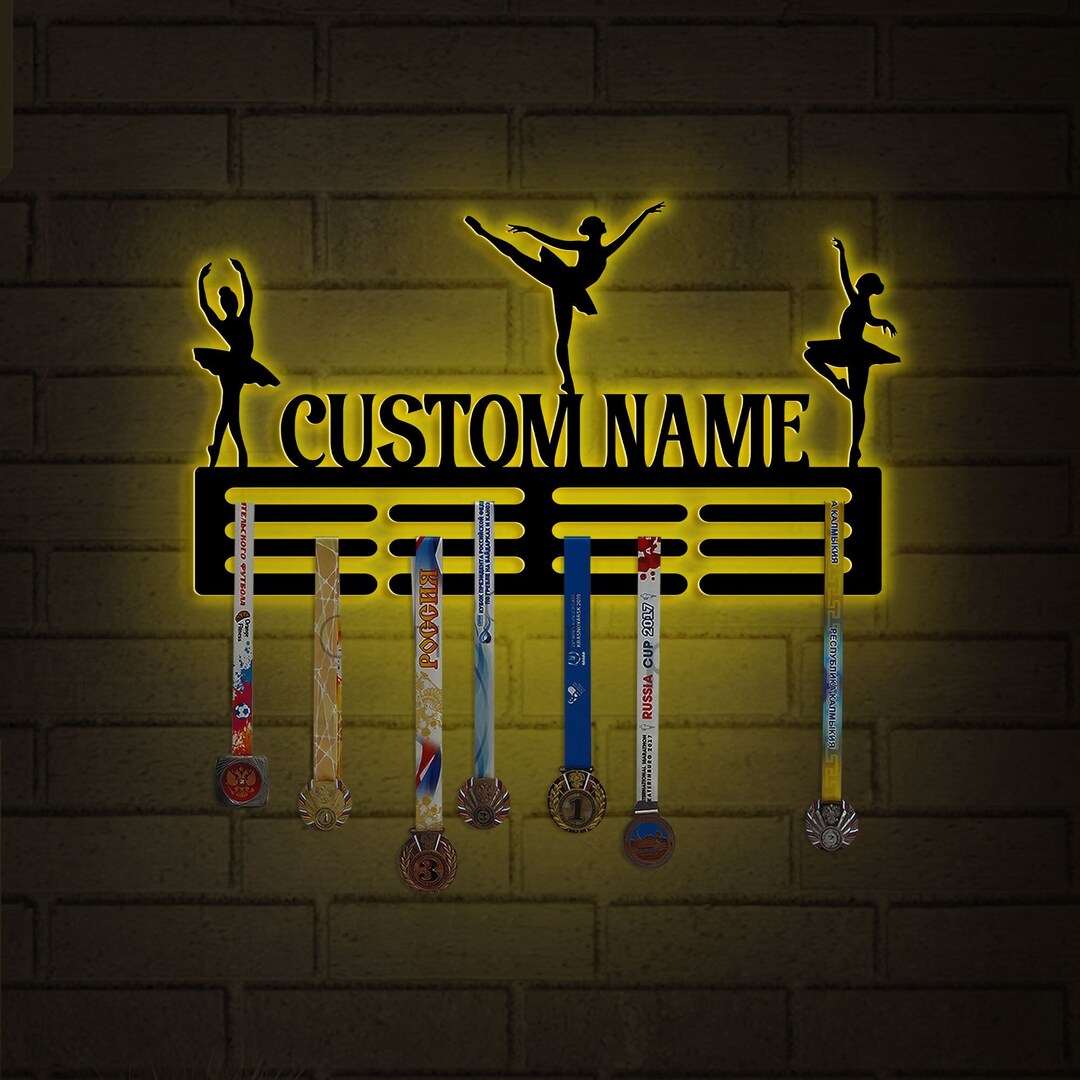 Ballet Medal Hanger With Led Light, Ballet Dancer Medal Holder Awards ...
