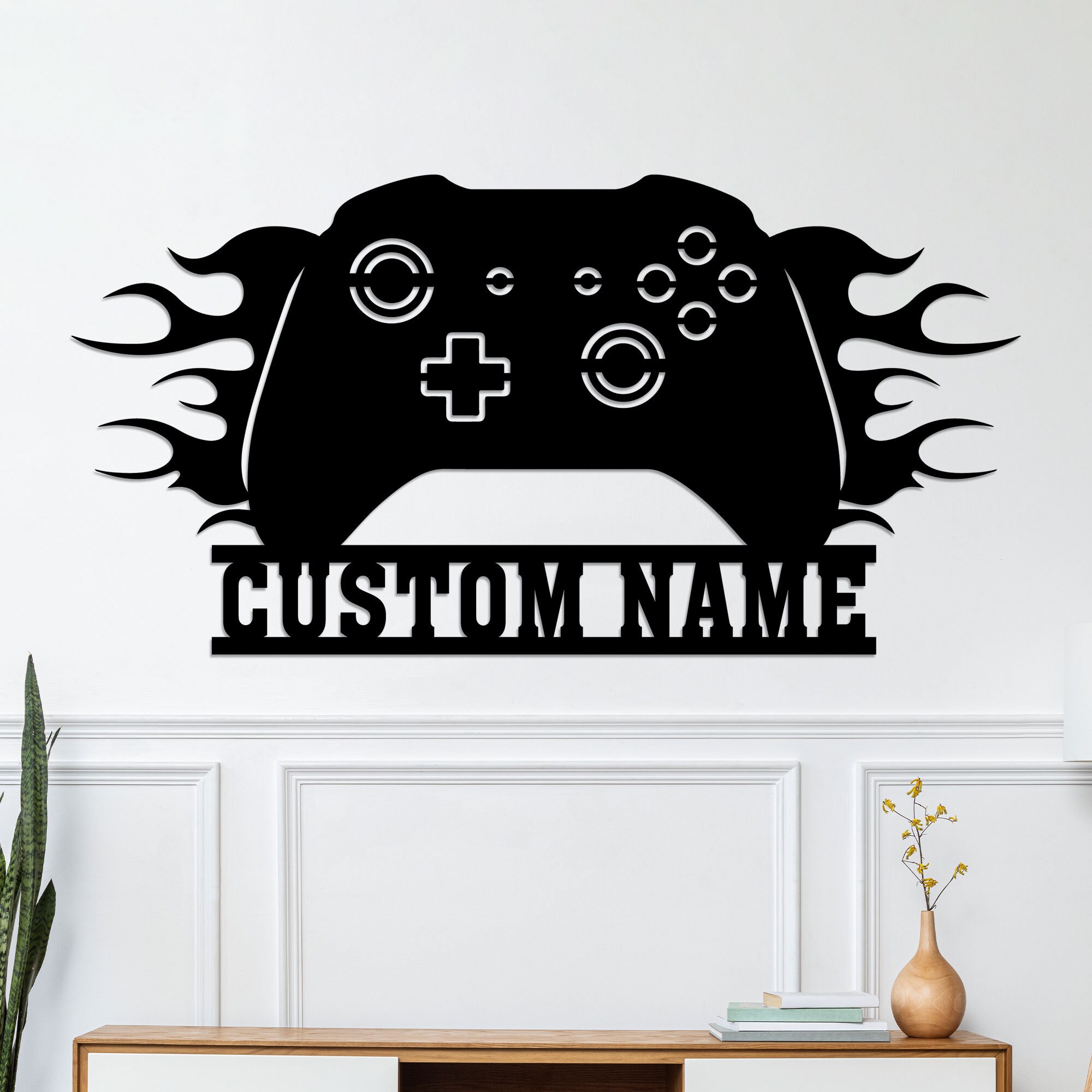 Personalized Video Game Controller Metal Wall Led Lights - Etsy