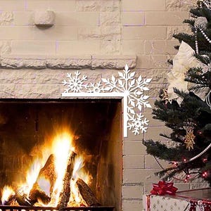 Christmas Door Corner Metal Sign, Snowflake Door Corner, Christmas Sign ...