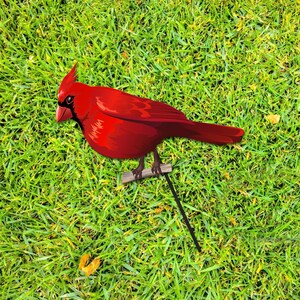 Cardinal Metal Garden Stake, Cardinal Yard Stake, Cardinal Yard Art ...