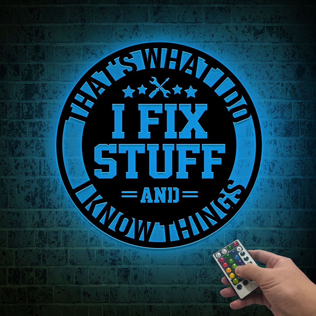 Funny Workshop Sign LED Lights, Mechanic Engineer Gifts, Garage Sign, I ...