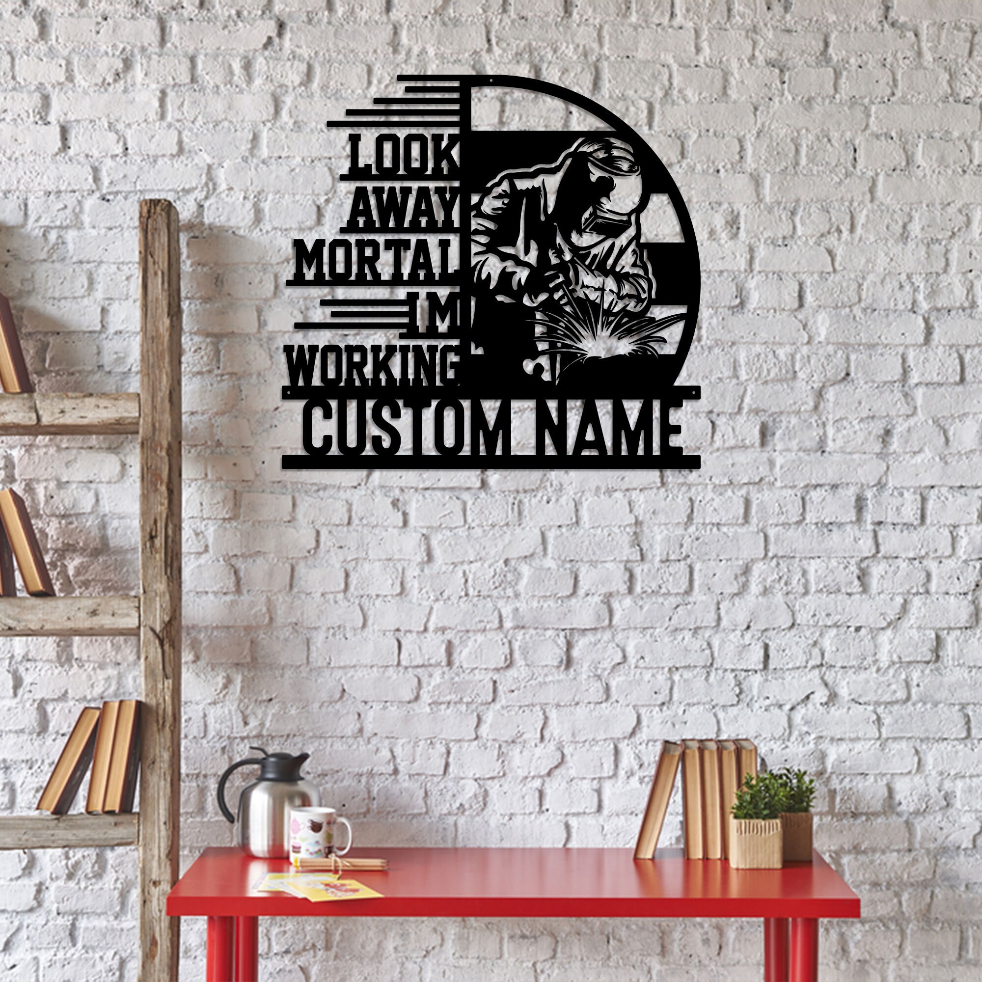 Custom Welder Metal Sign LED Lights Welder Shop Sign Welding - Etsy