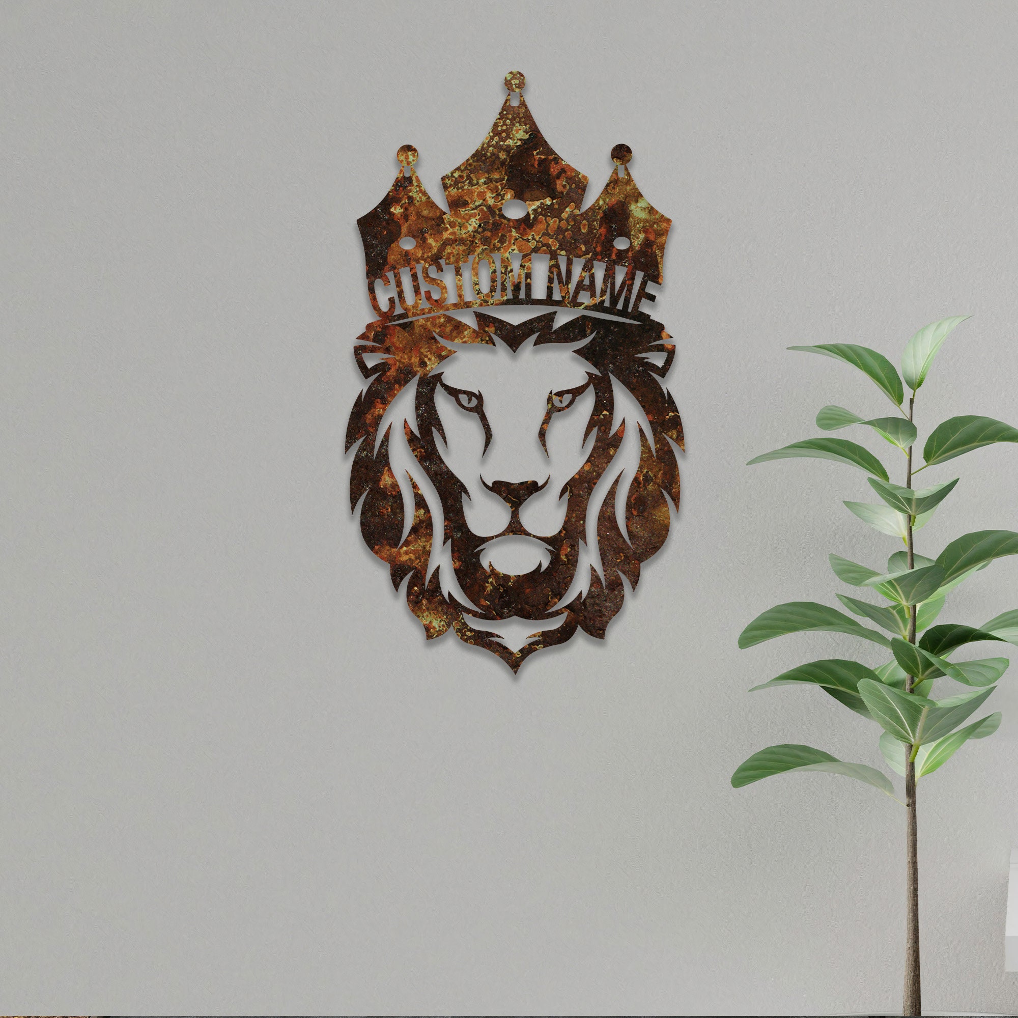 Custom Lion of Judah Metal Sign With LED Lights, Jesus Christ Wall Art ...