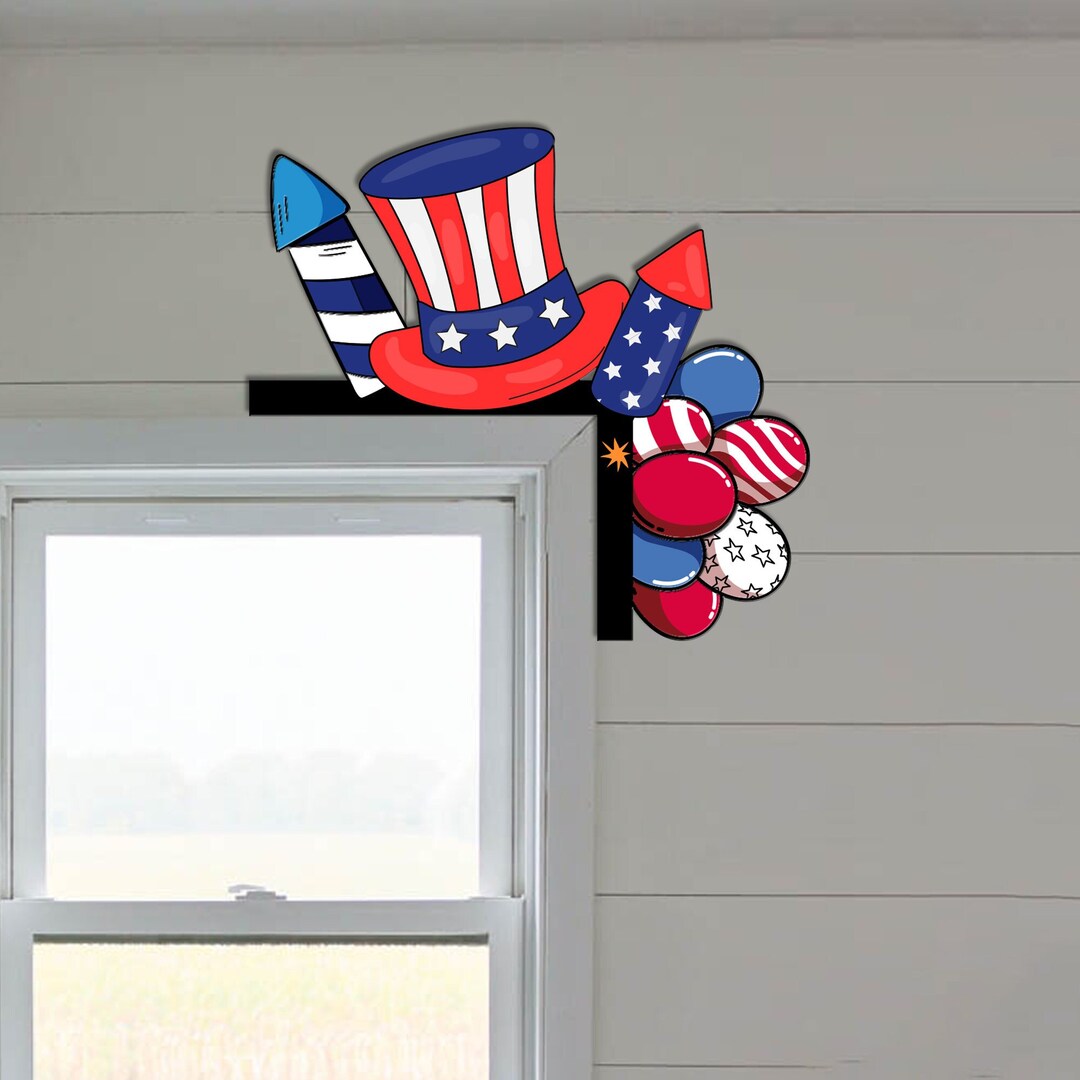 Patriotic Door Corner Sign, 4th of July USA Celebration, Polywood ...