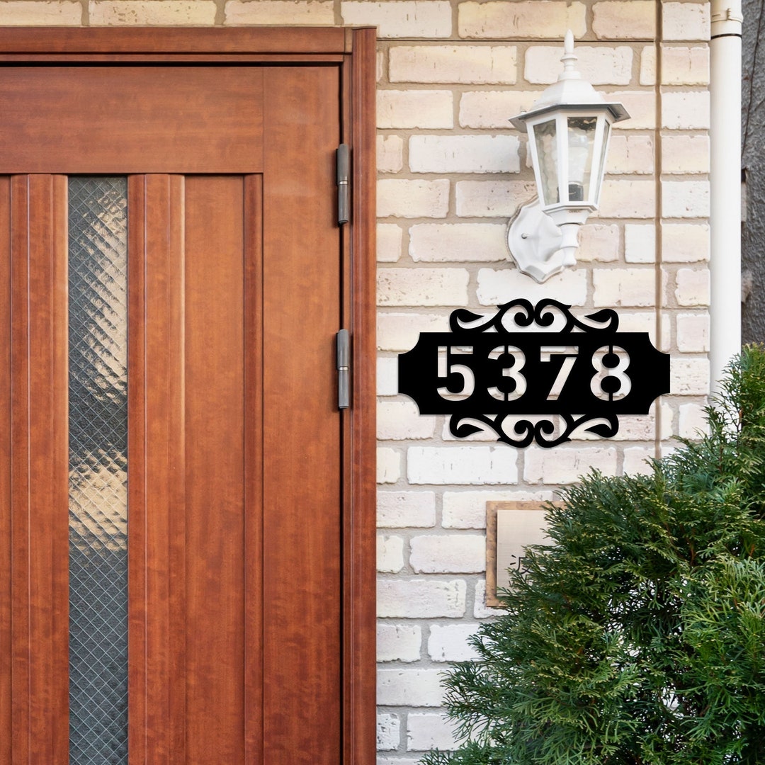 Personalized House Number Sign With Led Lights, Address Numbers Sign ...