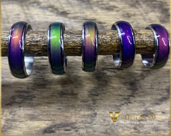 Flower Mood Ring Subtle Color Changing Novelty Ring Wire Wrapped in ...