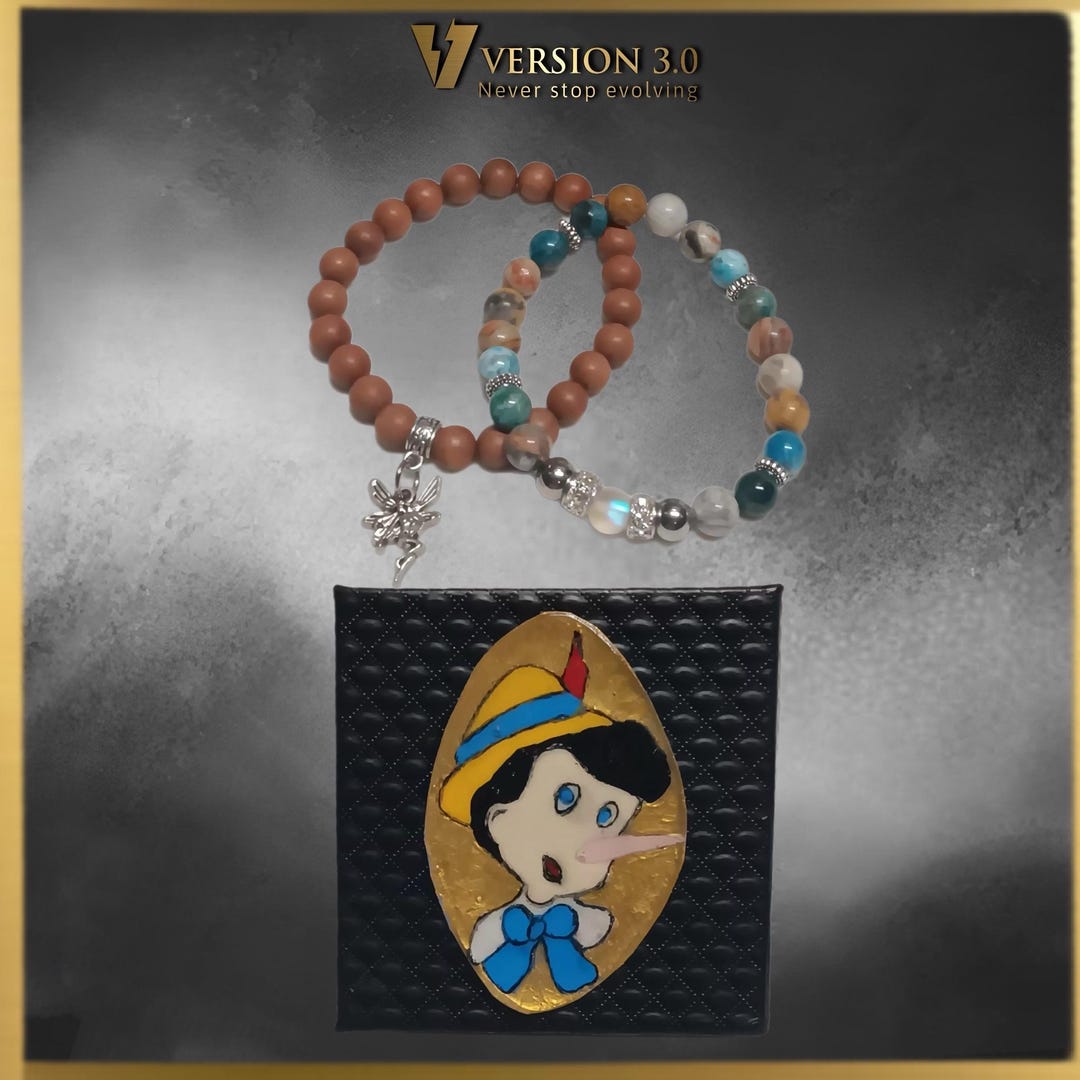 Pinocchio 2.0 by Version 3.0 | Crazy Lace Agate, Blue Apatite | 2 Piece ...